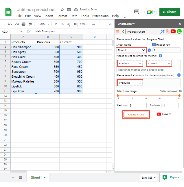 How To Create Google Sheets Progress Bar Chart Easy Steps 